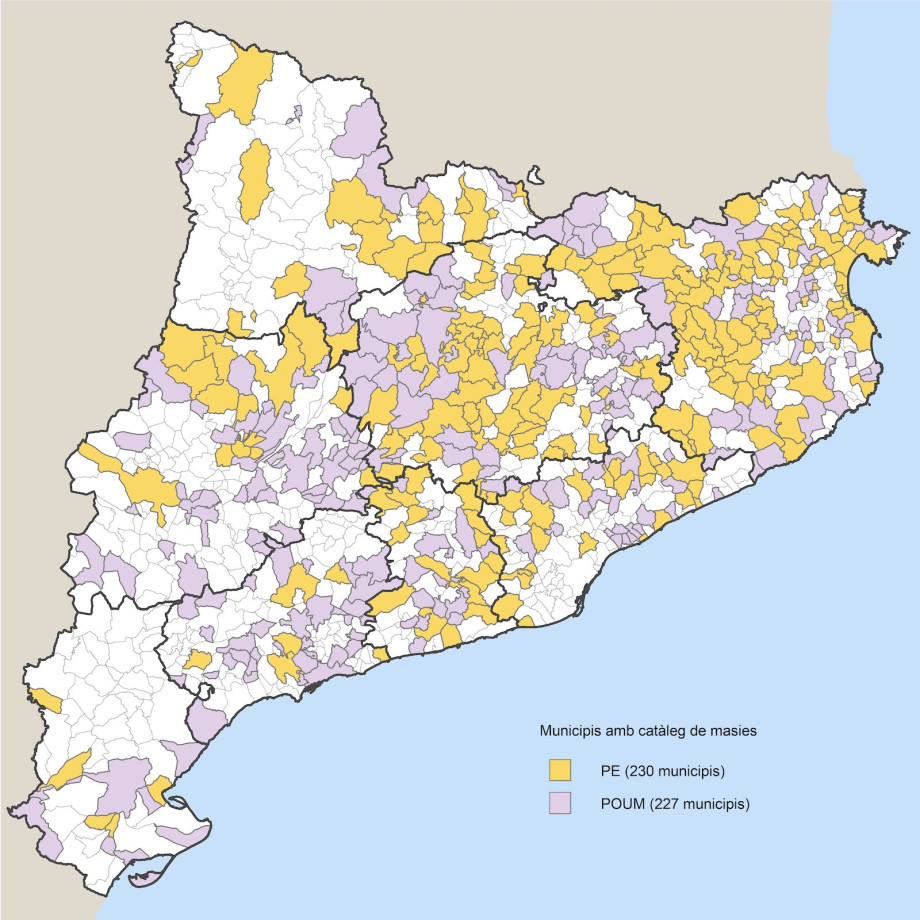 Consulta el catálogo de masías en 417 municipios en Cataluña